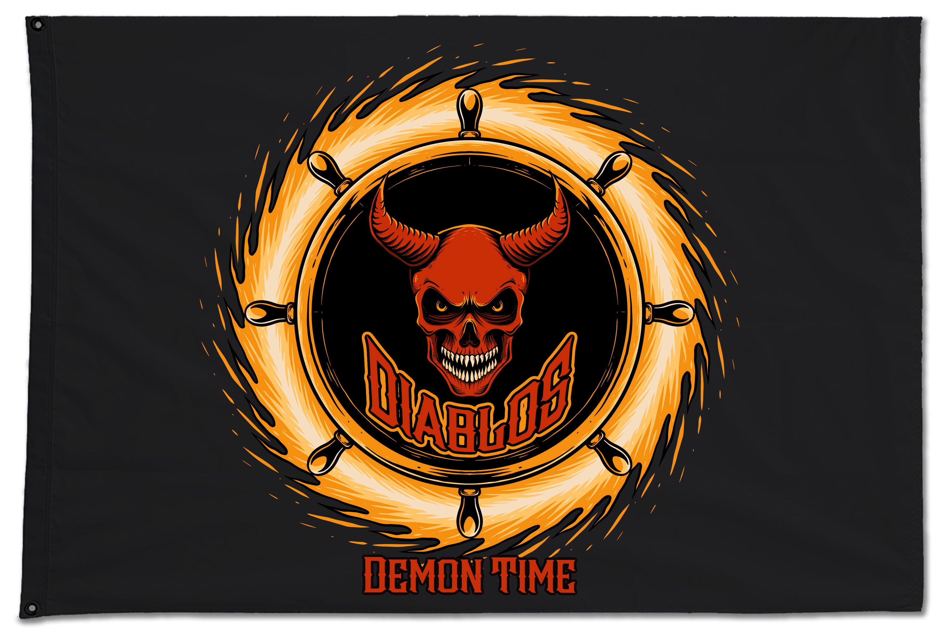 One Sided Diablos Crest Flag with Grommets. Comes in multiple sizes ...