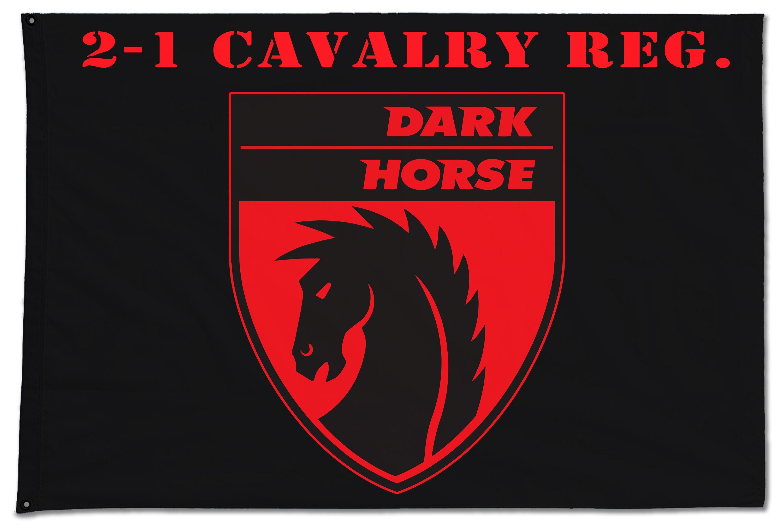 Dark Horse Flag. One Sided with Grommets. Comes in multiple sizes ...